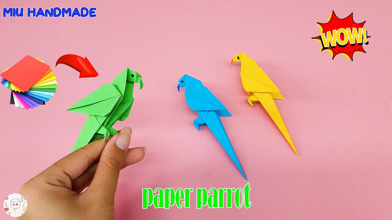 Can You Believe It.Crafting Stunning Parrots from Colored Paper ...