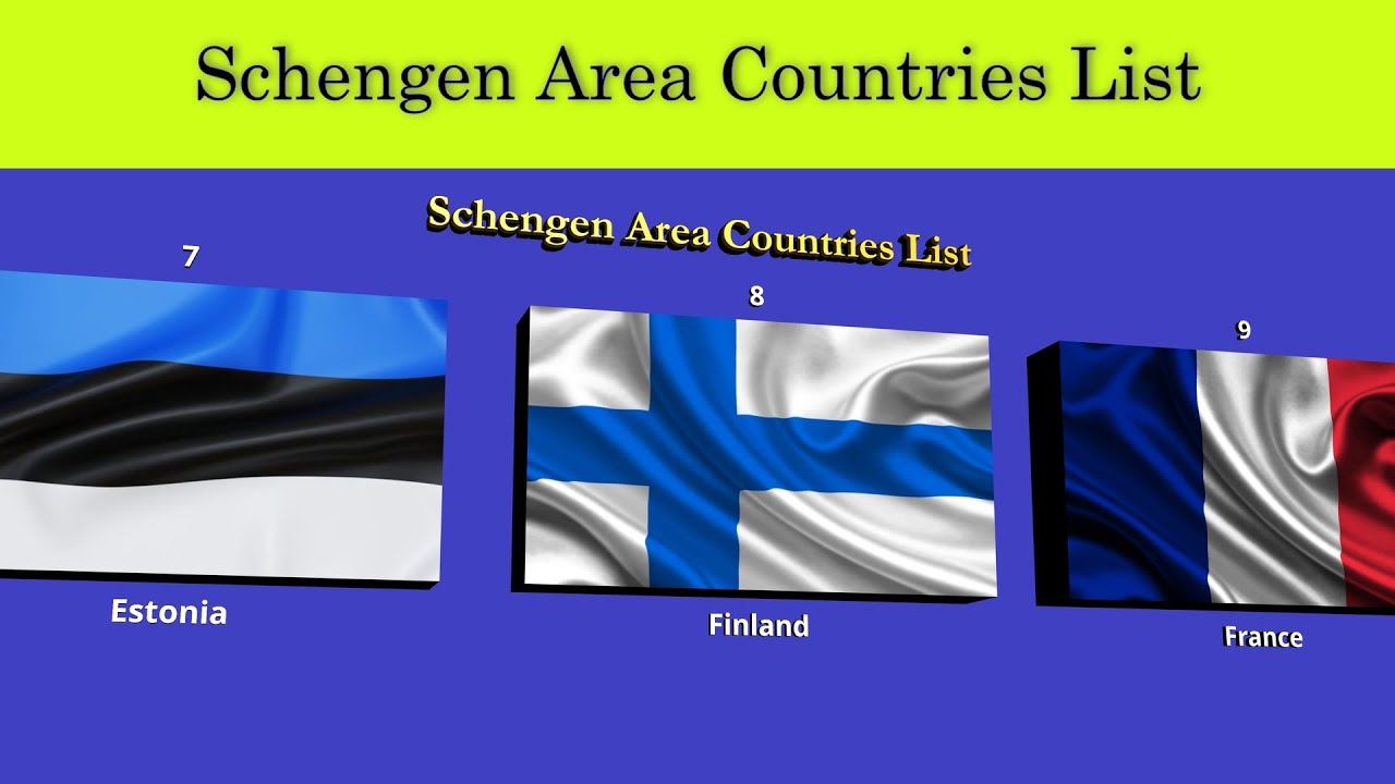 Schengen Area Countries List - YouTube
