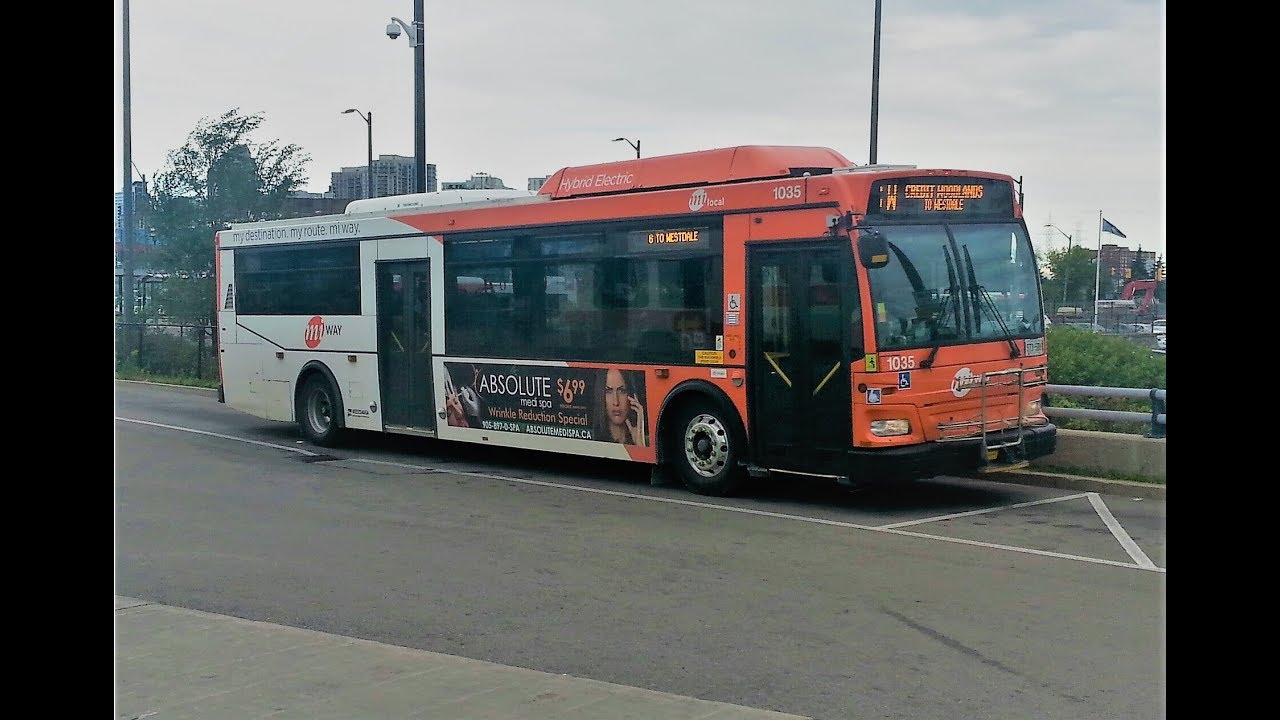 Miway ~ 2010 Orion 07.501 3G HEV # 1035 ~ FULL Bus Ride on Route 6 ...