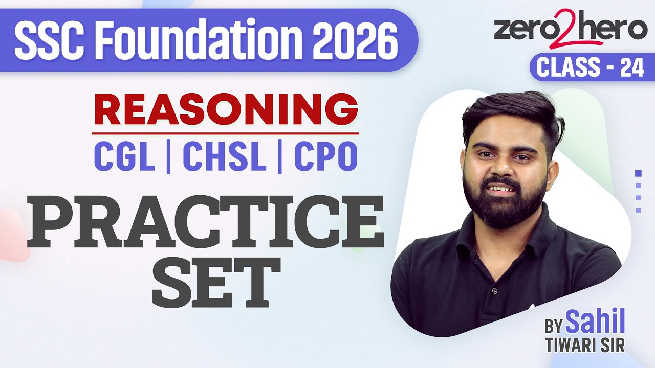 SSC Reasoning Practice Set | SSC CGL/CHSL/CPO Reasoning Classes 2026 ...