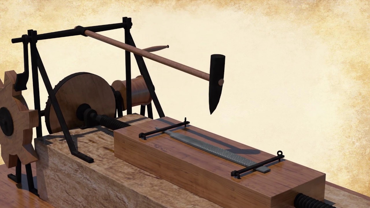 File cutting machine - Leonardo da Vinci - YouTube