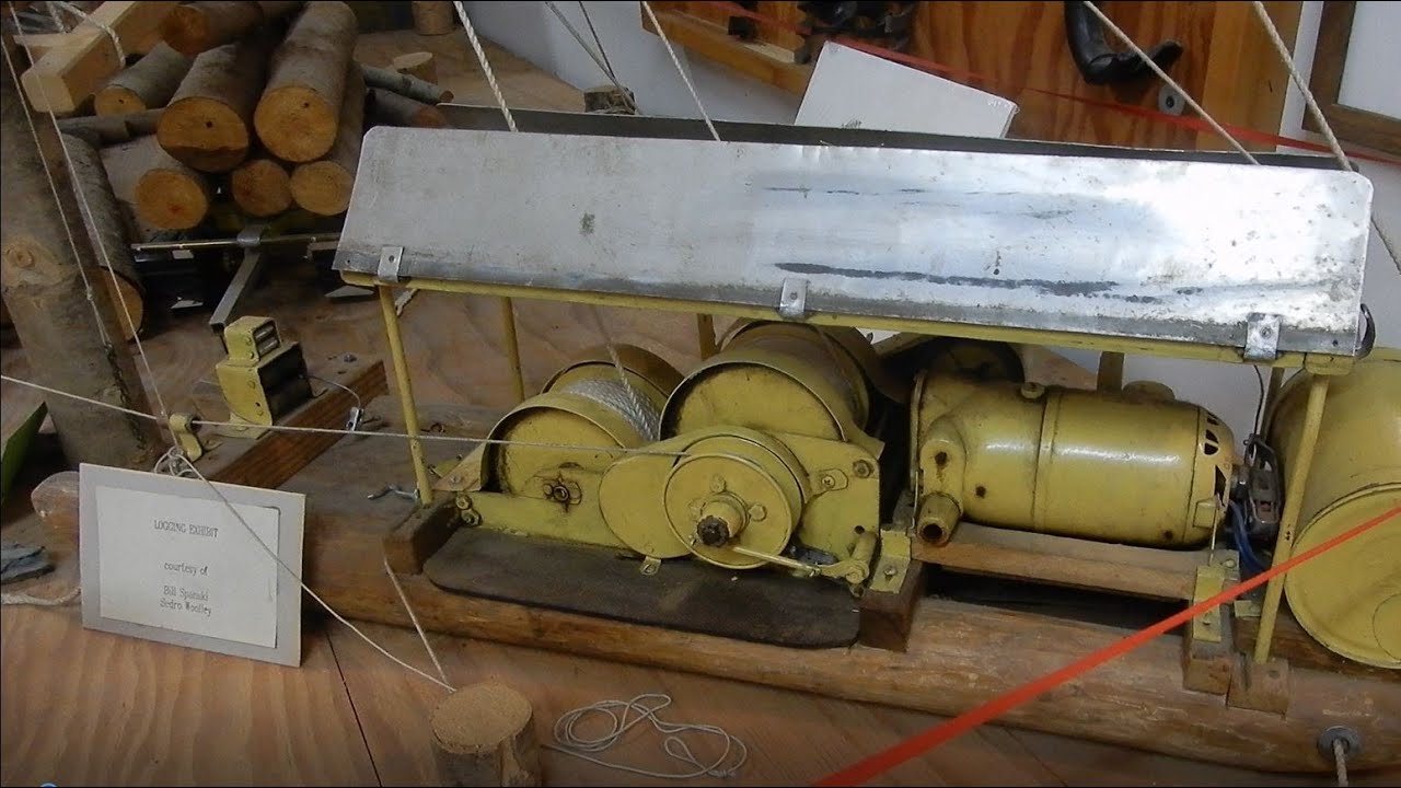 Live Steam Hoist Wood Logging Mining Operation Yard Pulleys Drum Boiler ...