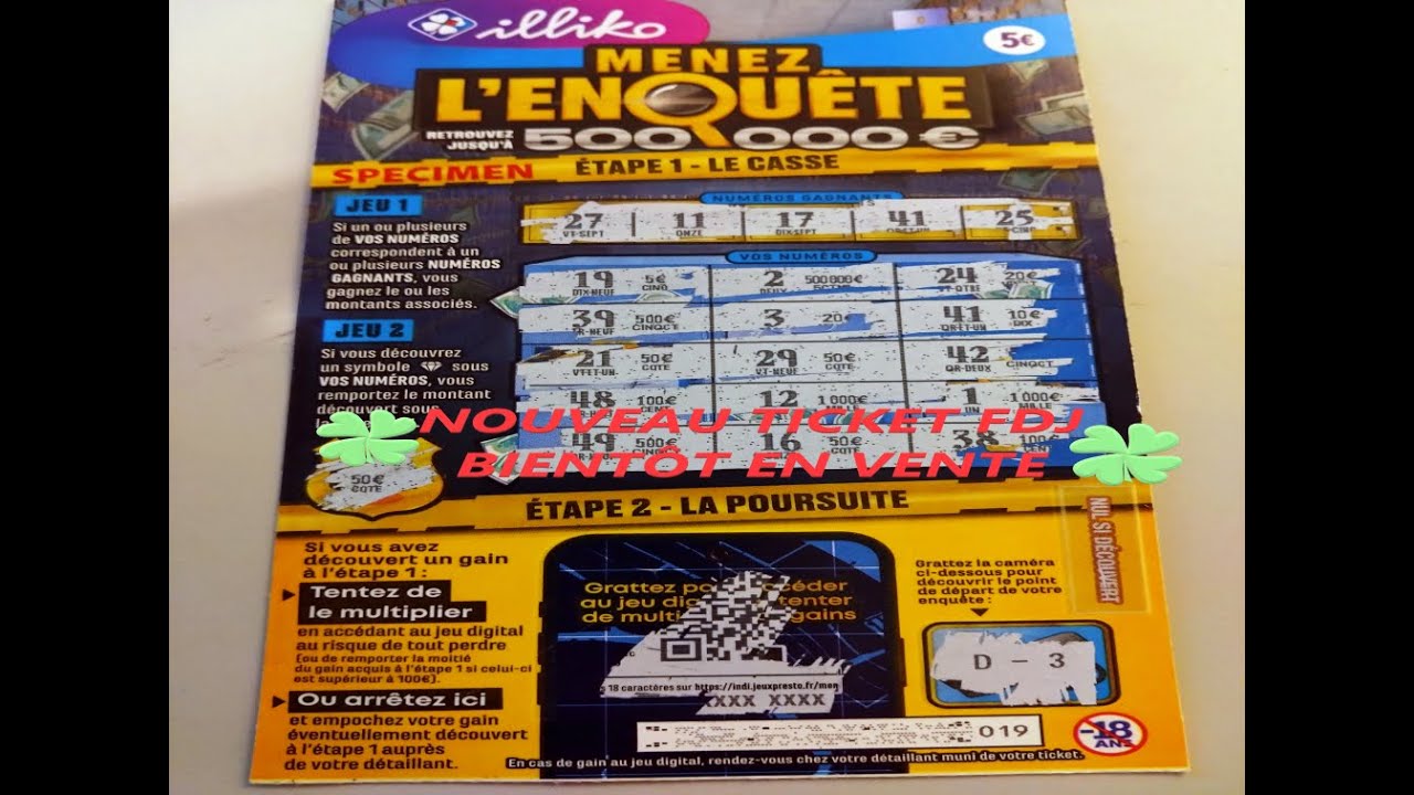 SESSION GRATTAGE, 🍀 AVEC PRESENTATION DU NOUVEAU TICKET FDJ 🍀 - YouTube