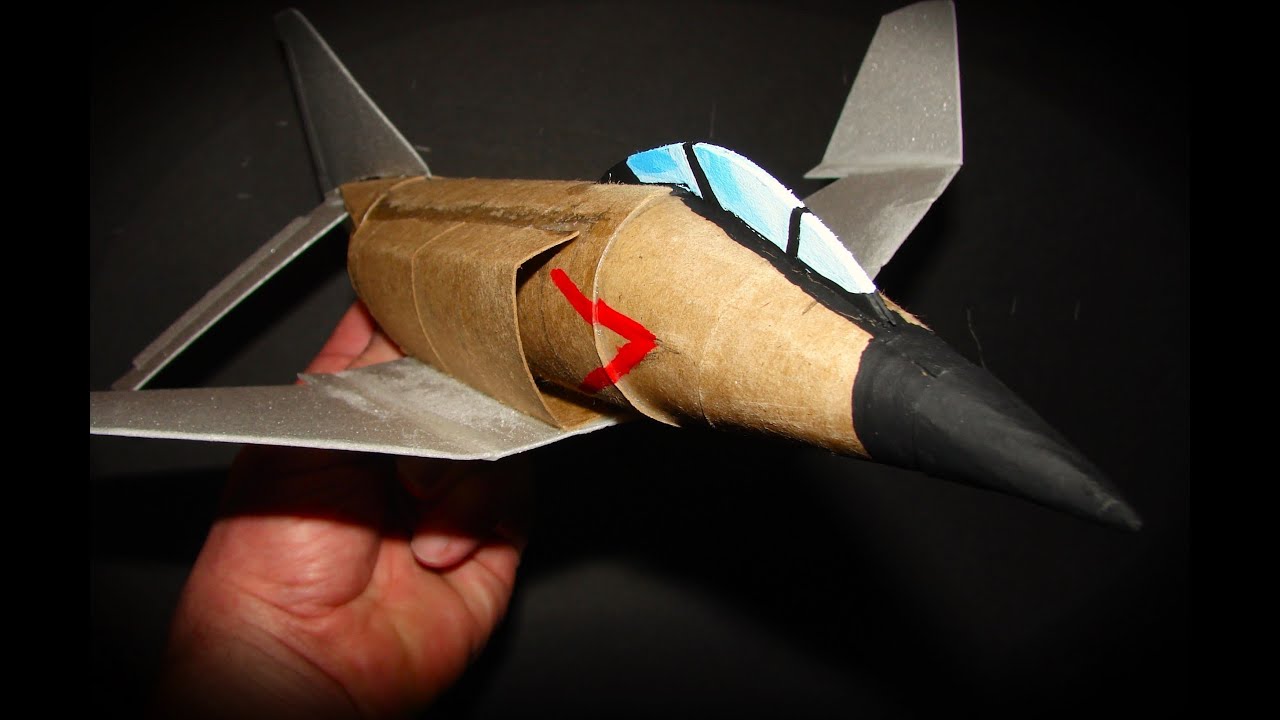 Paper Towel Tube F-4 jet glider (made with towel tubes, thin styrofoam ...