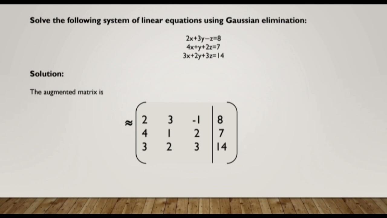 gauss elimination method - Numerical methods - YouTube
