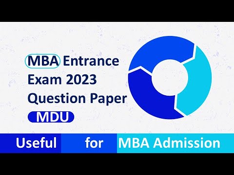 MDU MBA Entrance Exam Previous Year Question Paper 2023 | MTTM Entrance ...