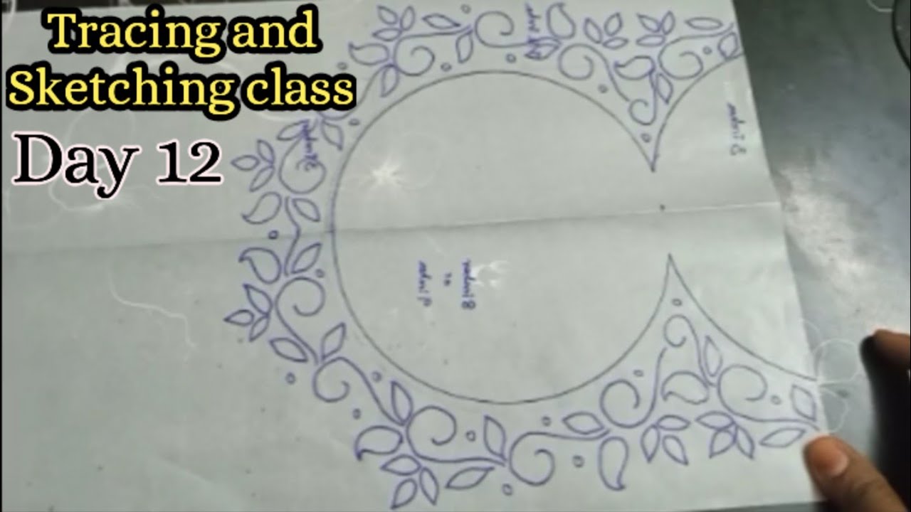 How to trace neck design from model blouse - YouTube