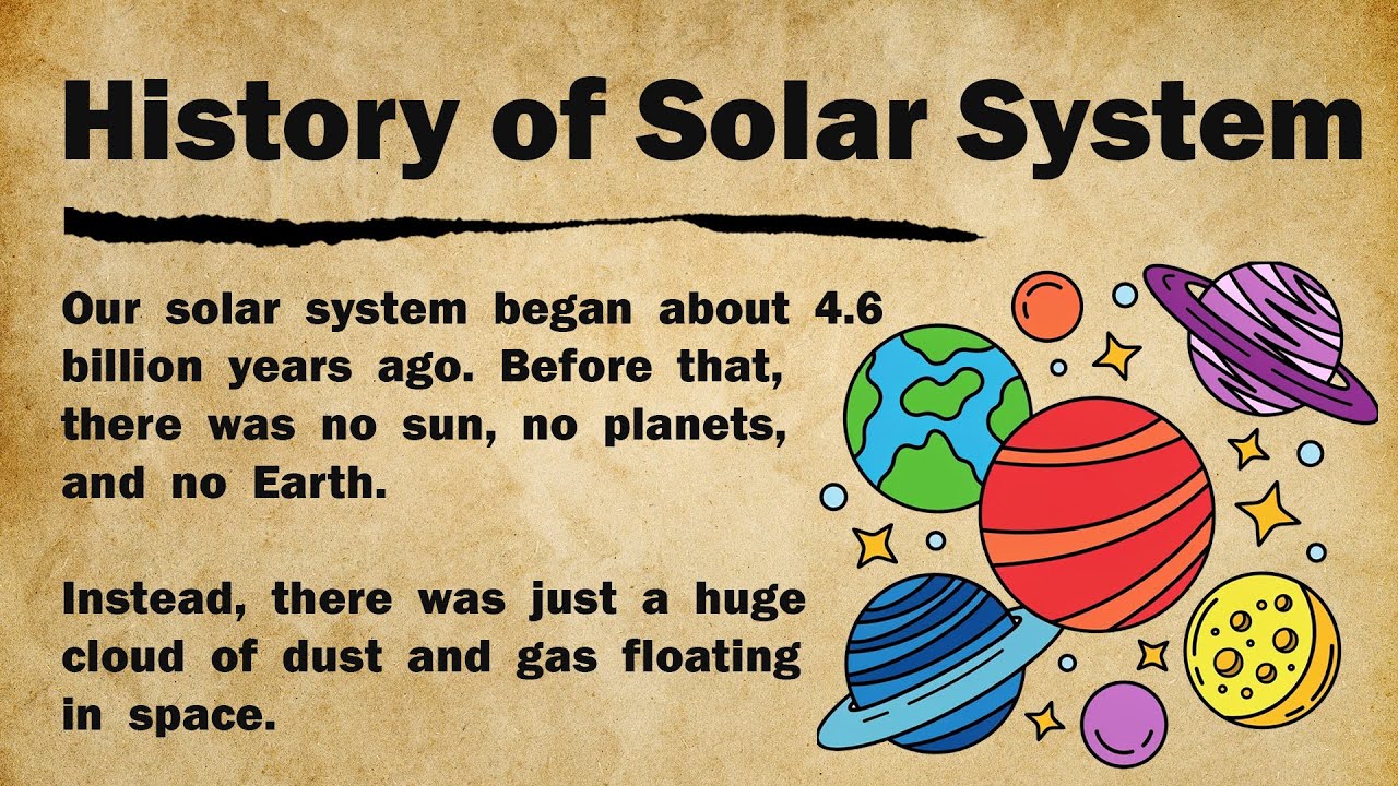 History of the Solar System 🌌|| Learn English Through Story Level 3 📖 ...