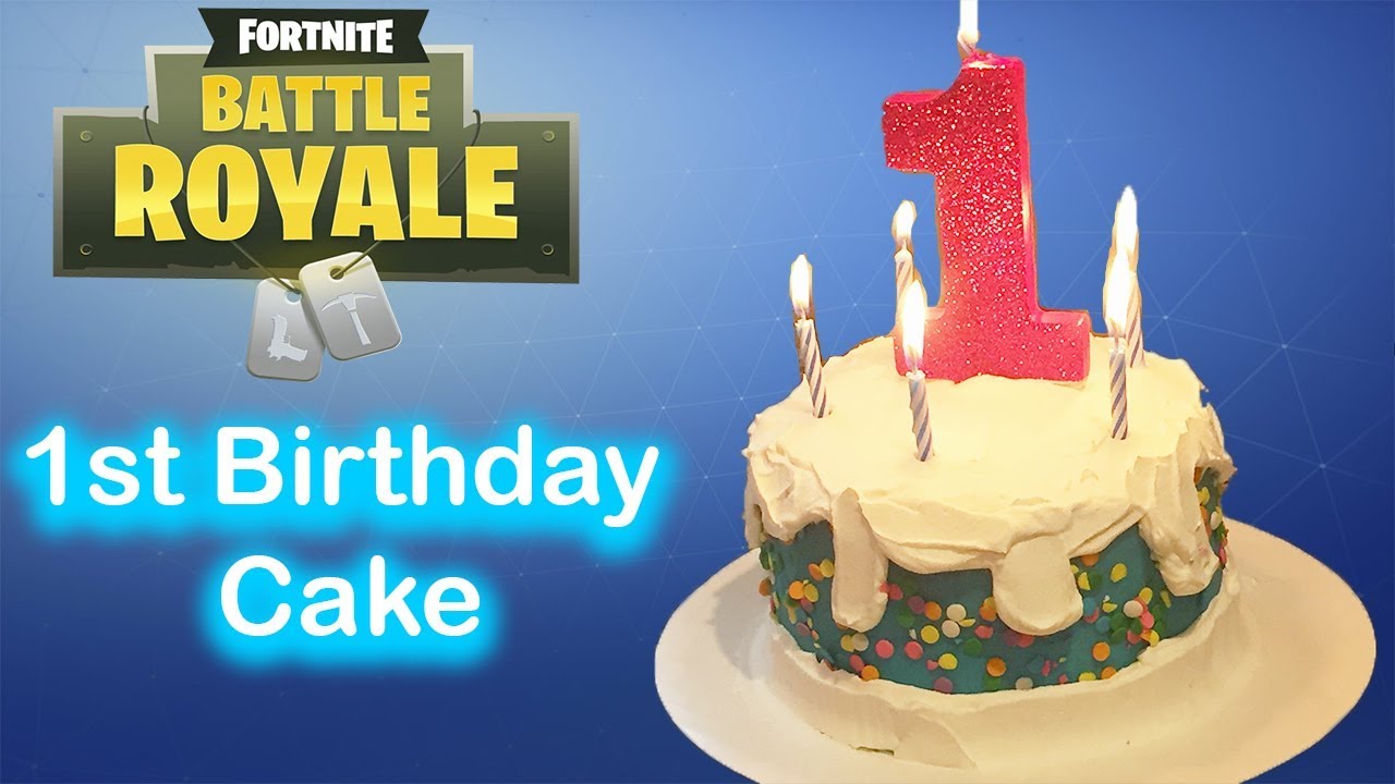 How to make: Fortnite 1st Birthday Cake - YouTube