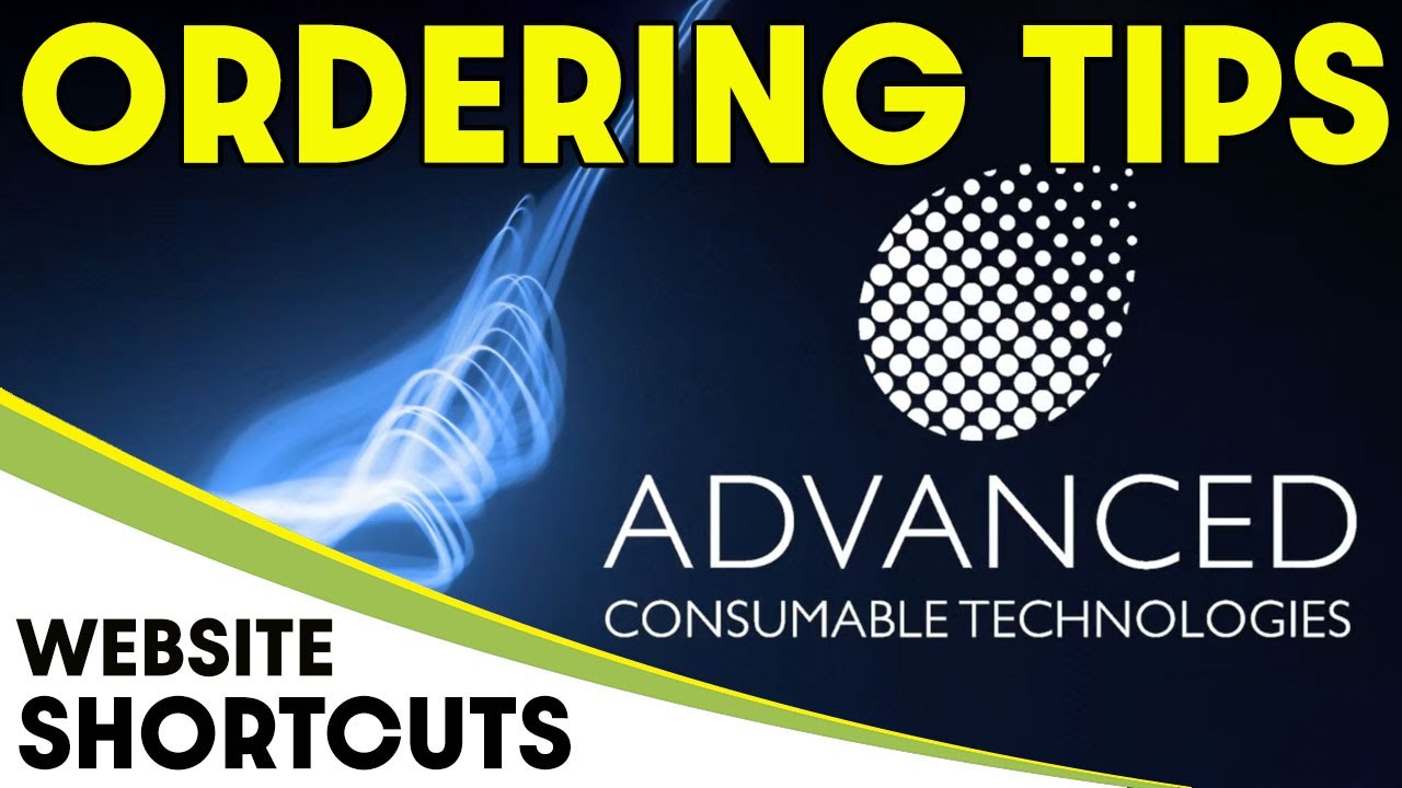 Advanced Consumable Technologies WEB SITE ordering tips - YouTube