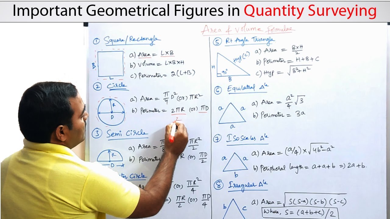 Important Geometrical Figures in Quantity surveying | Estimation and ...