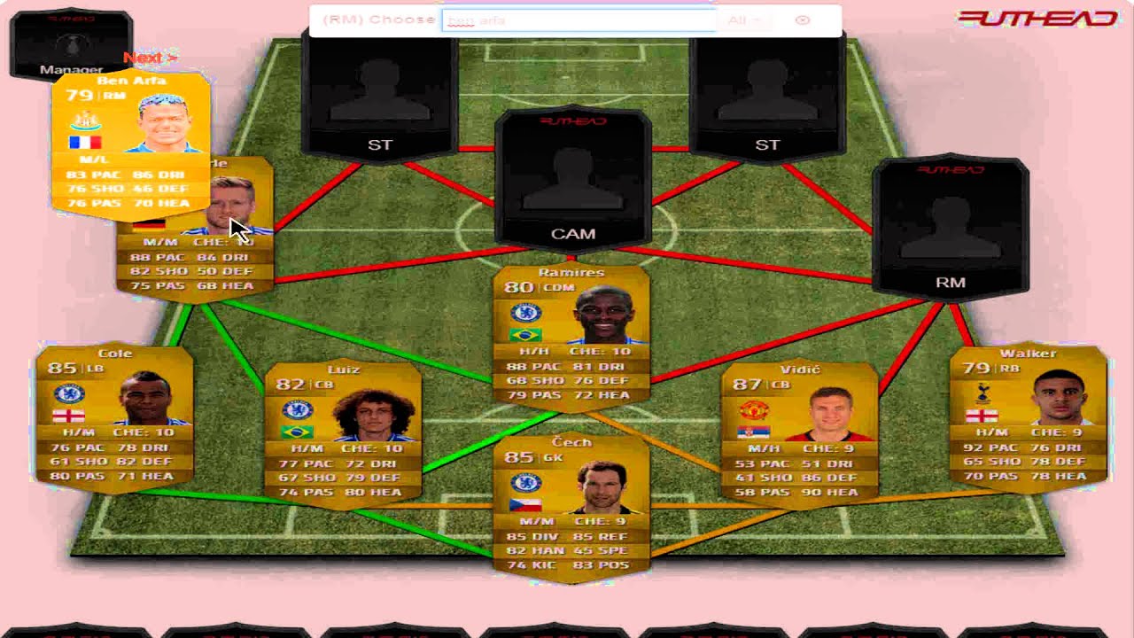 Fifa 14 Ultimate Team BPL 100k OP Squad Builder Insane Team! - YouTube