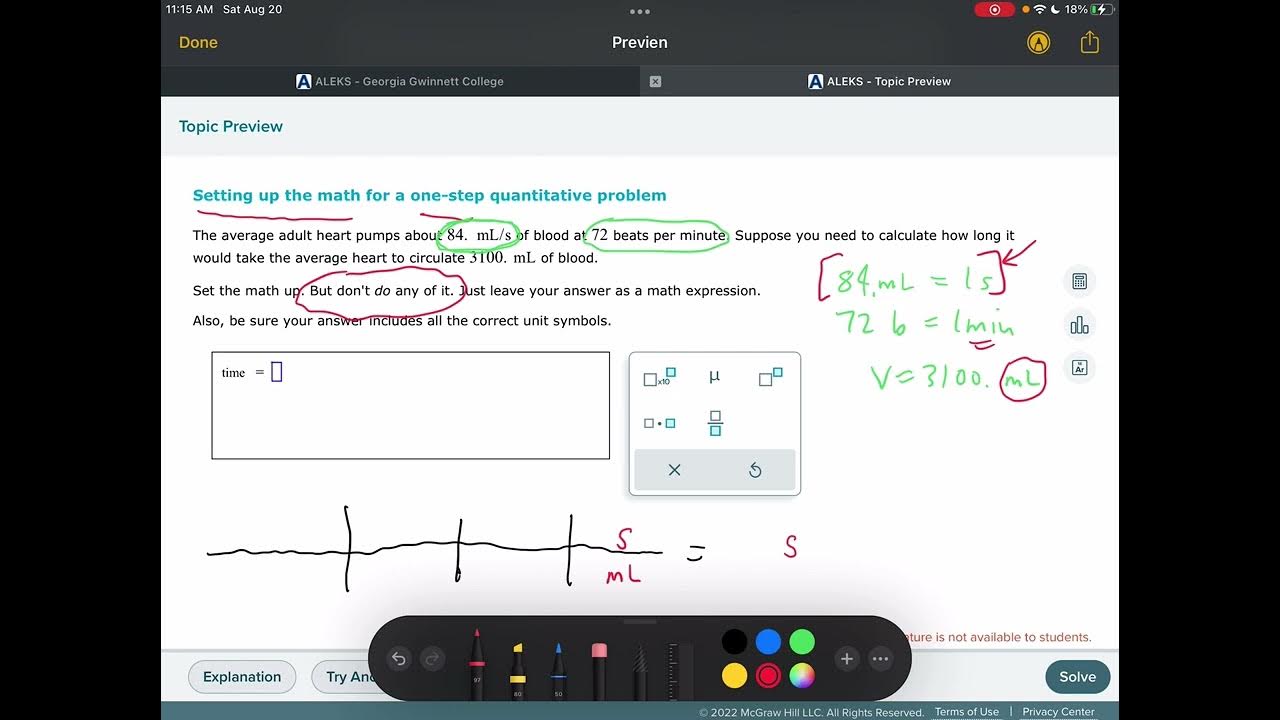ALEKS: Setting up the math for a one-step quantitative problem - YouTube