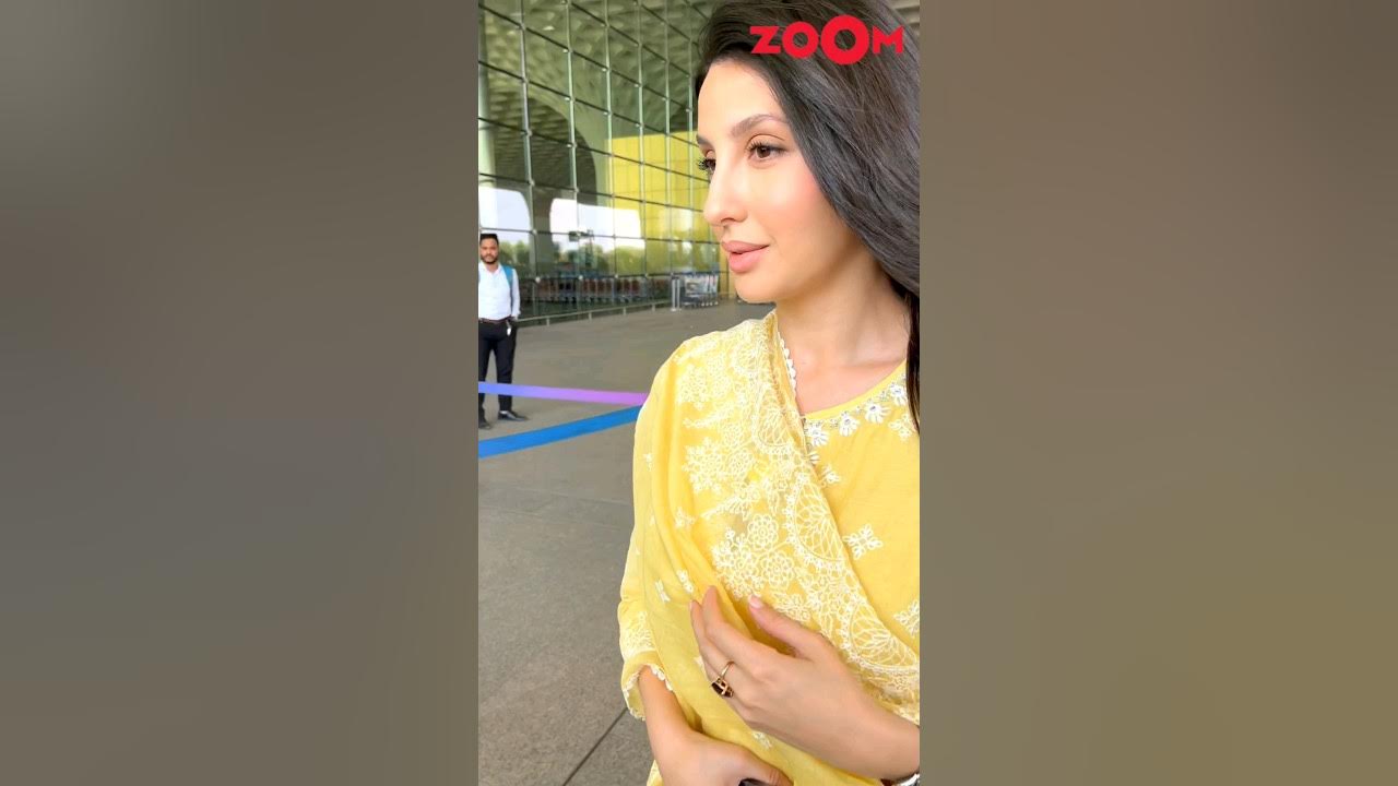 "Bahut late ho gayi", says Nora Fatehi to paps as she is spotted at the airport #shorts # ...
