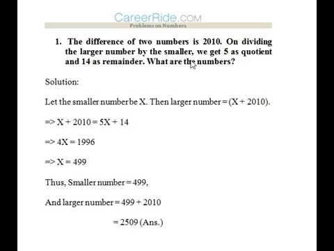 Numbers - Model Questions and Explanations - YouTube