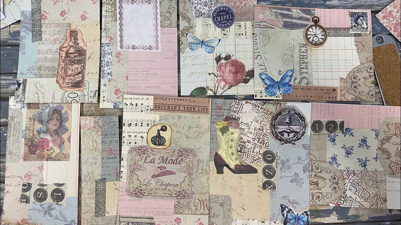 Day99: French Country Floral Collage Masterboard #100dayproject - YouTube