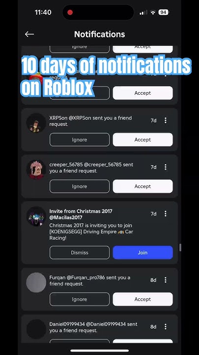 10 days worth of notifications on Roblox 💀 - YouTube