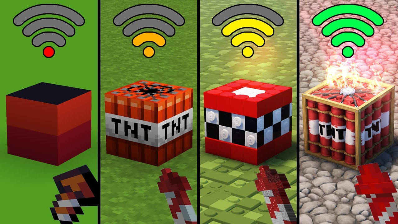 tnt with different Wi-Fi in Minecraft - YouTube