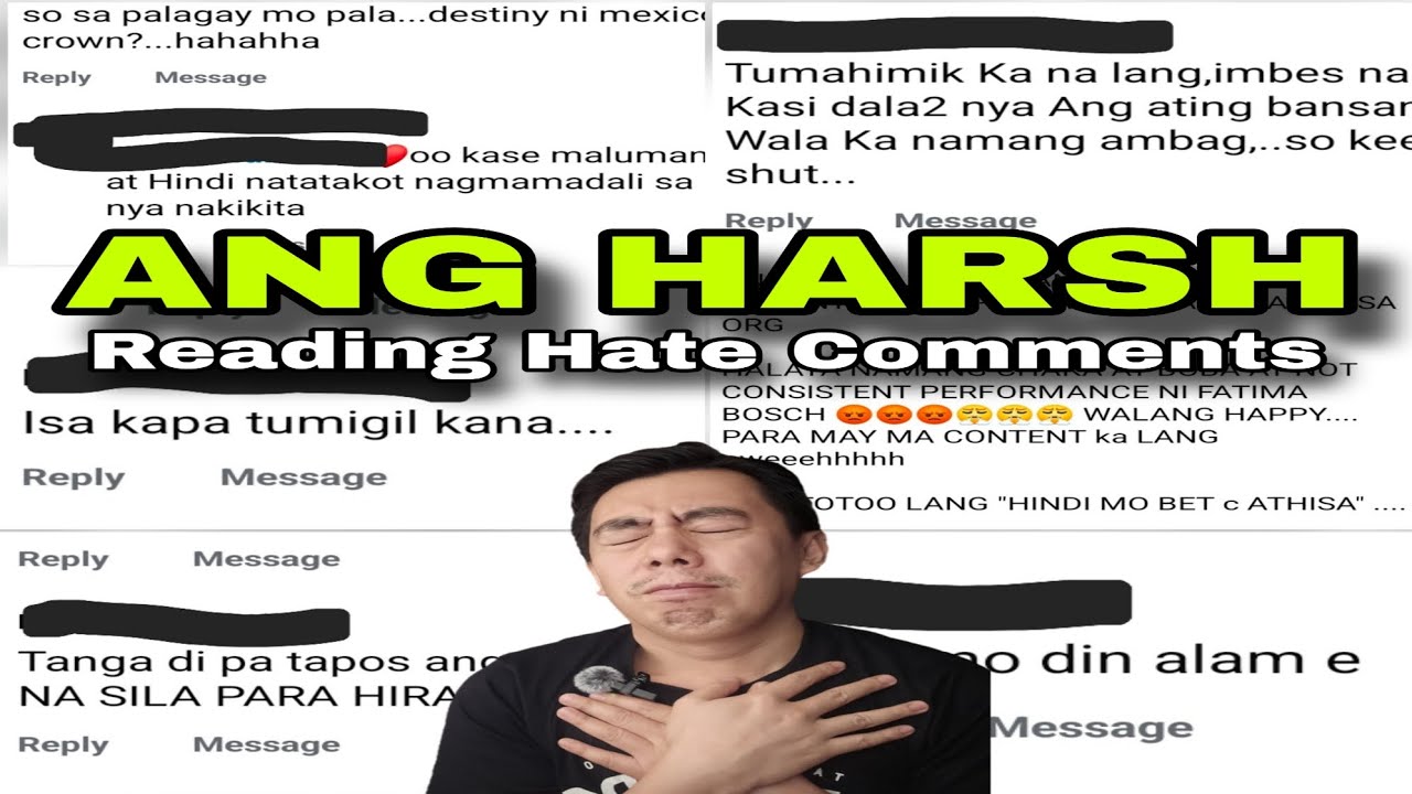 ANG HARSH | Grabe! Reading Hate Comments after my Miss Universe Updates ...