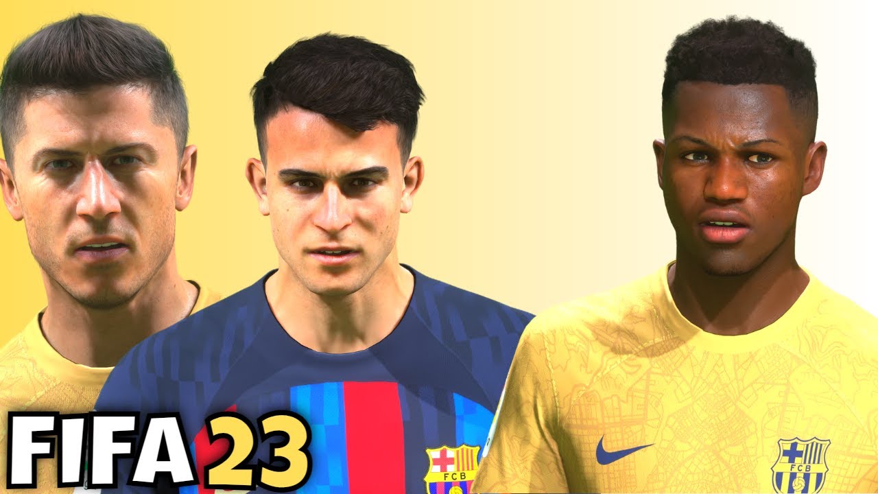 FIFA 23 FC Barcelona Faces and Ratings - YouTube