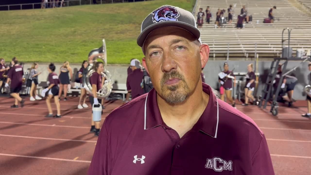 A&M Consolidated head coach Brandon Schmidt talks after his first win ...