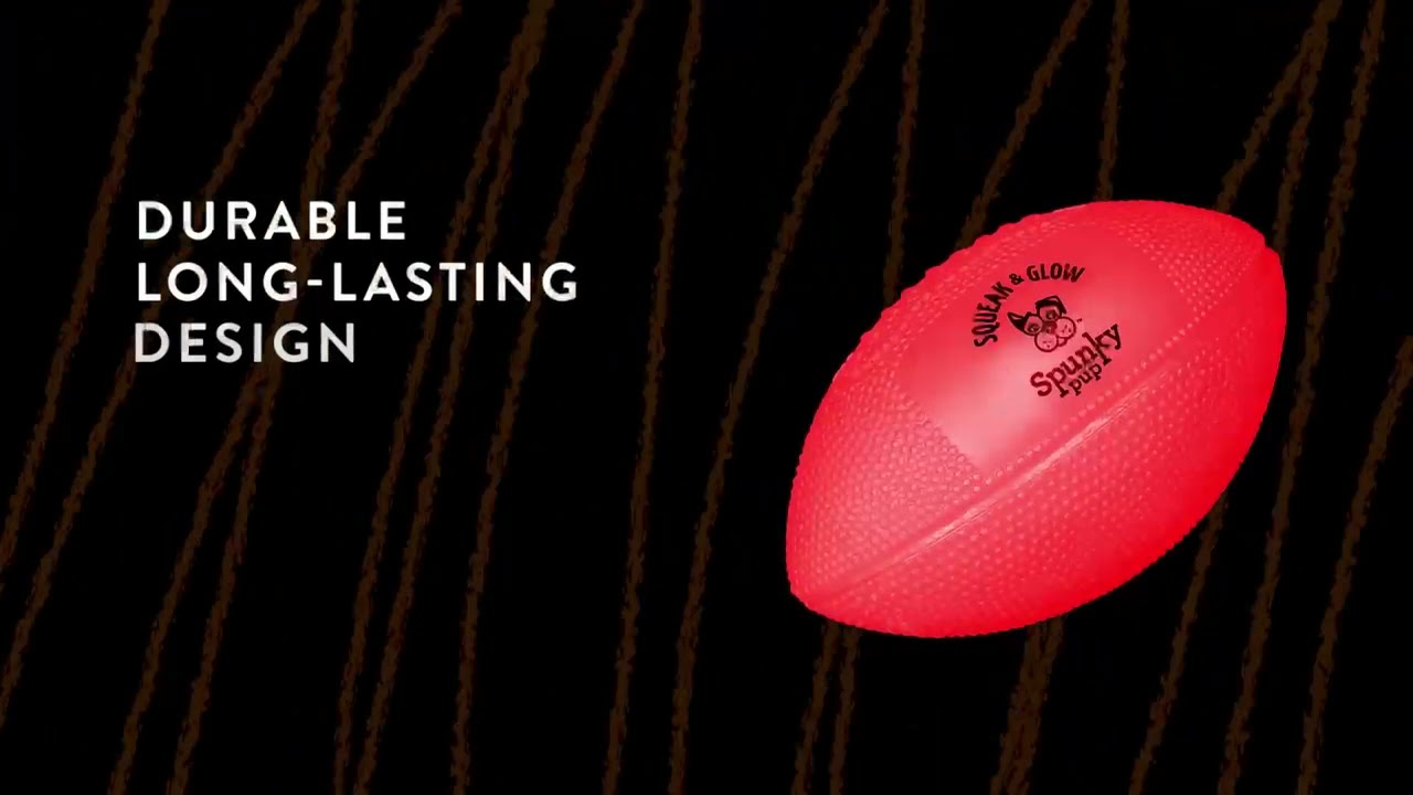 Spunky Pup Squeak&Glow Football - YouTube