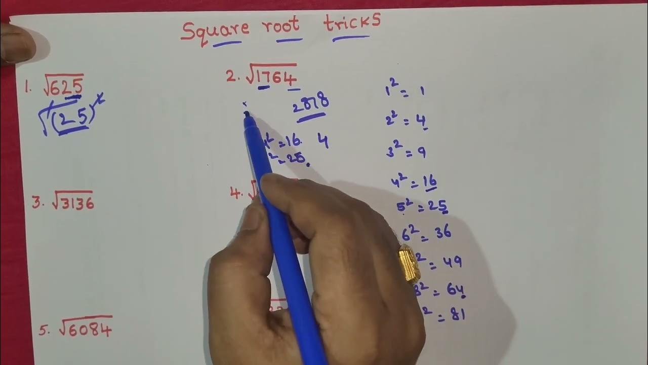 SQUARE ROOT TRICKS//SQUARE ANY NUMBER IN 5 SECONDS VIDEO NO-40 ALL IN ONE CHANNEL TELUGU - YouTube