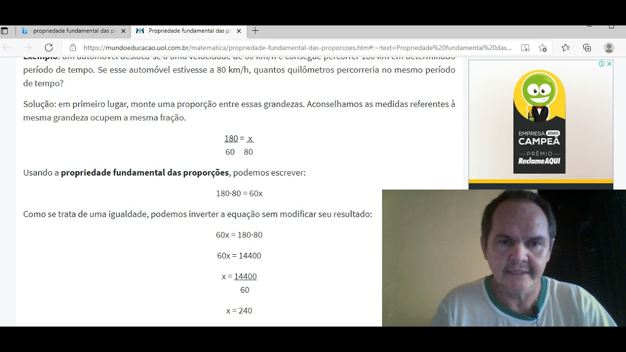 Propriedade Fundamental Das Proporções Youtube