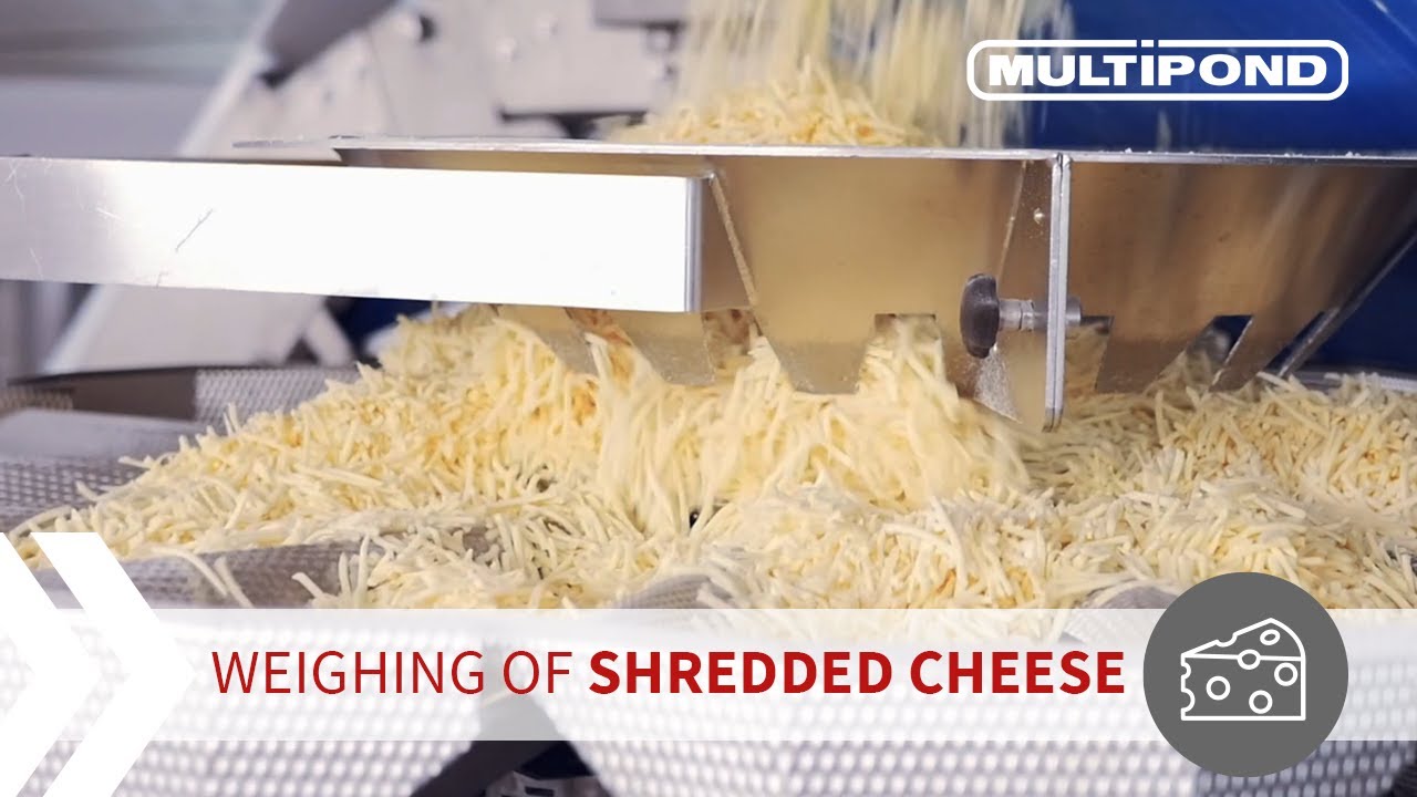 Multihead weigher | Weighing of shredded cheese | MULTIPOND - YouTube