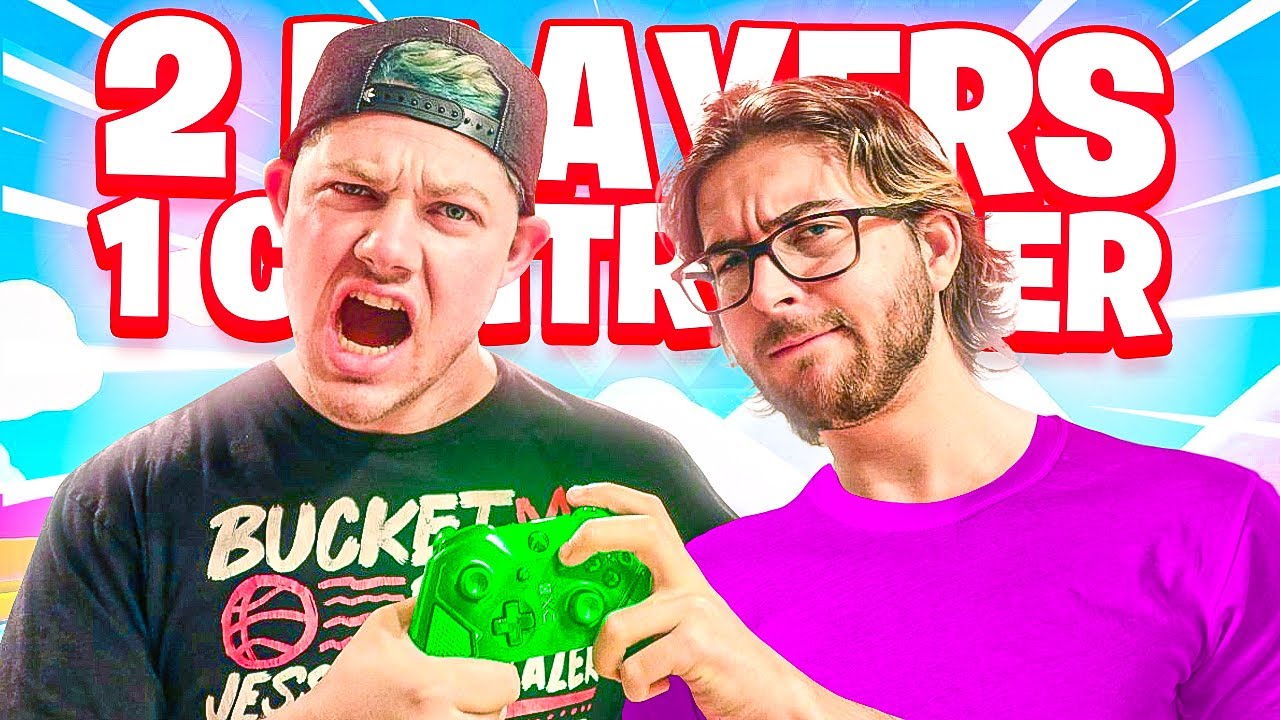INTENSE Two Players One Controller In Fall Guys! - YouTube