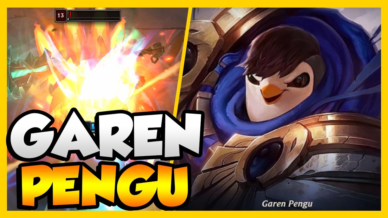 NUEVA SKIN DE GAREN, PINGUINO CON UN HITBOX CUESTIONABLE | LEAGUE OF ...
