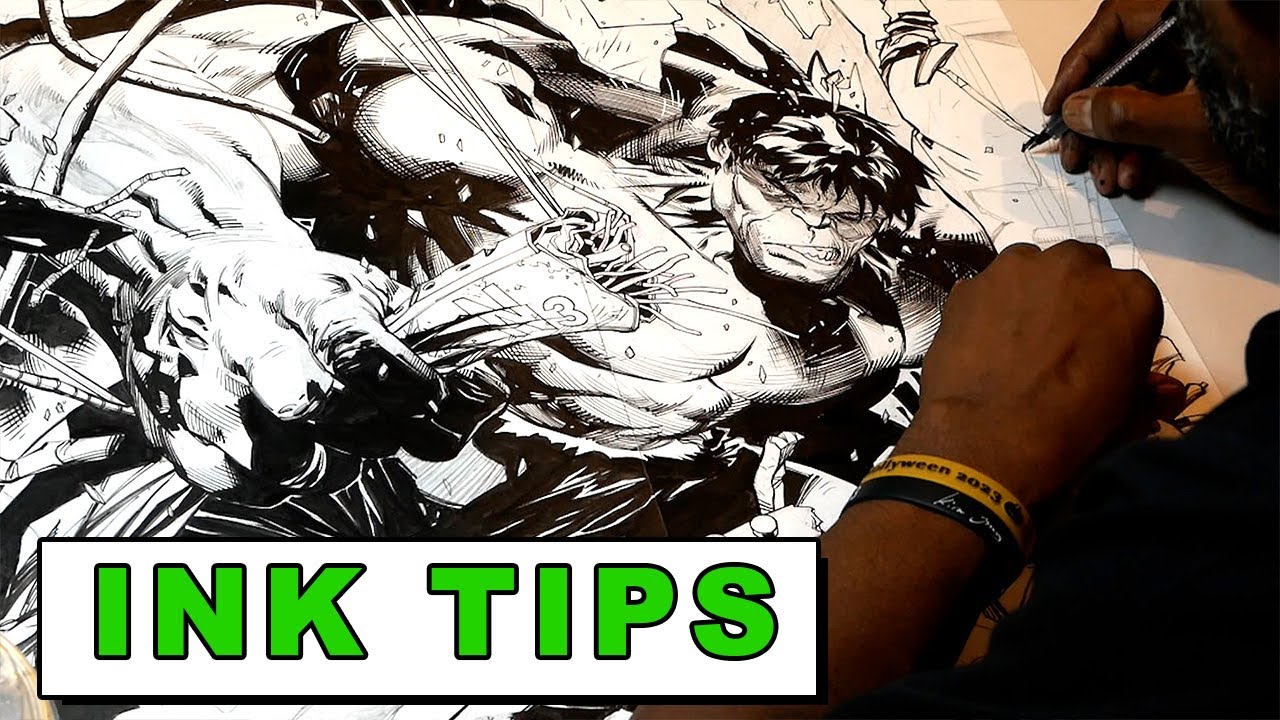 Learn How to Ink Comics - The Ink-credible Hulk - YouTube
