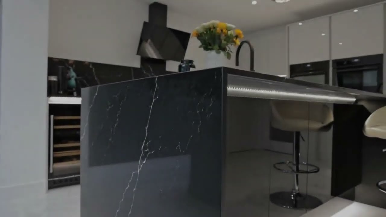 Elegant CRL Quartz Staccato Worktop Installation - YouTube