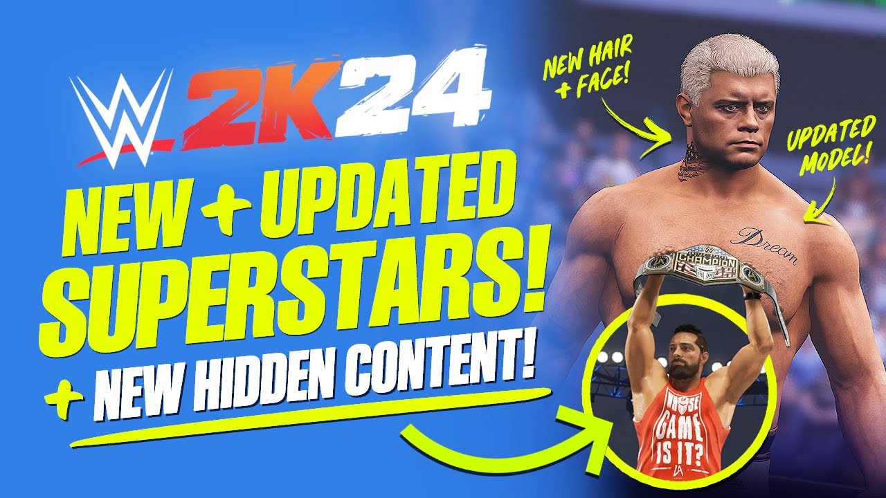 WWE 2K24: New & Updated Superstars, Hidden Trons, Models Updates ...