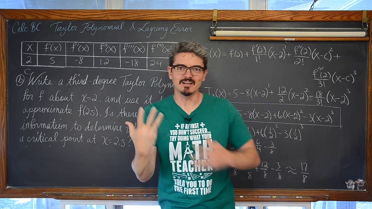 Taylor Polynomials and Lagrange Error Calculus BC (4 Parts) - YouTube