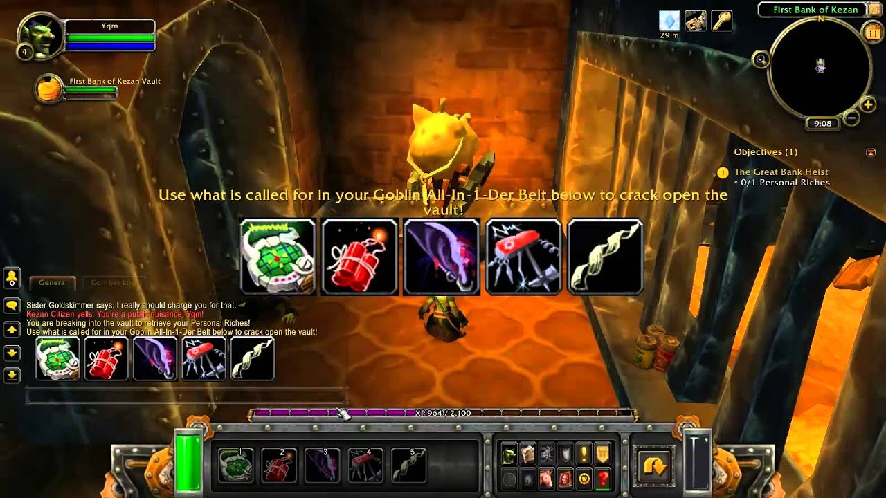 The Great Bank Heist - World of Warcraft Quest - YouTube