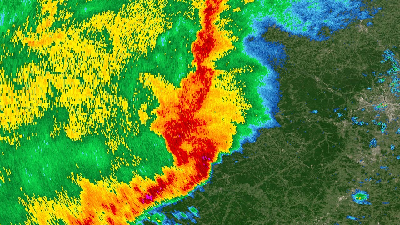 2021 Nashville, TN Embedded Supercell Radar Loop - YouTube
