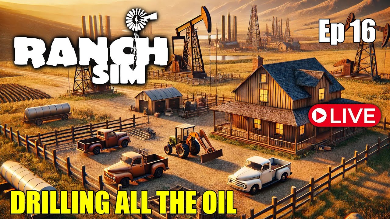 🔴 Drilling All The Oil (Co-op) | Ep 16 | Ranch Simulator - YouTube
