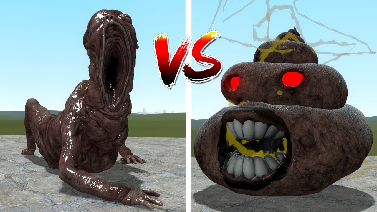 NEW GIANT EVIL BABY VS GIANT POOP MONSTER in Garry's Mod! - YouTube