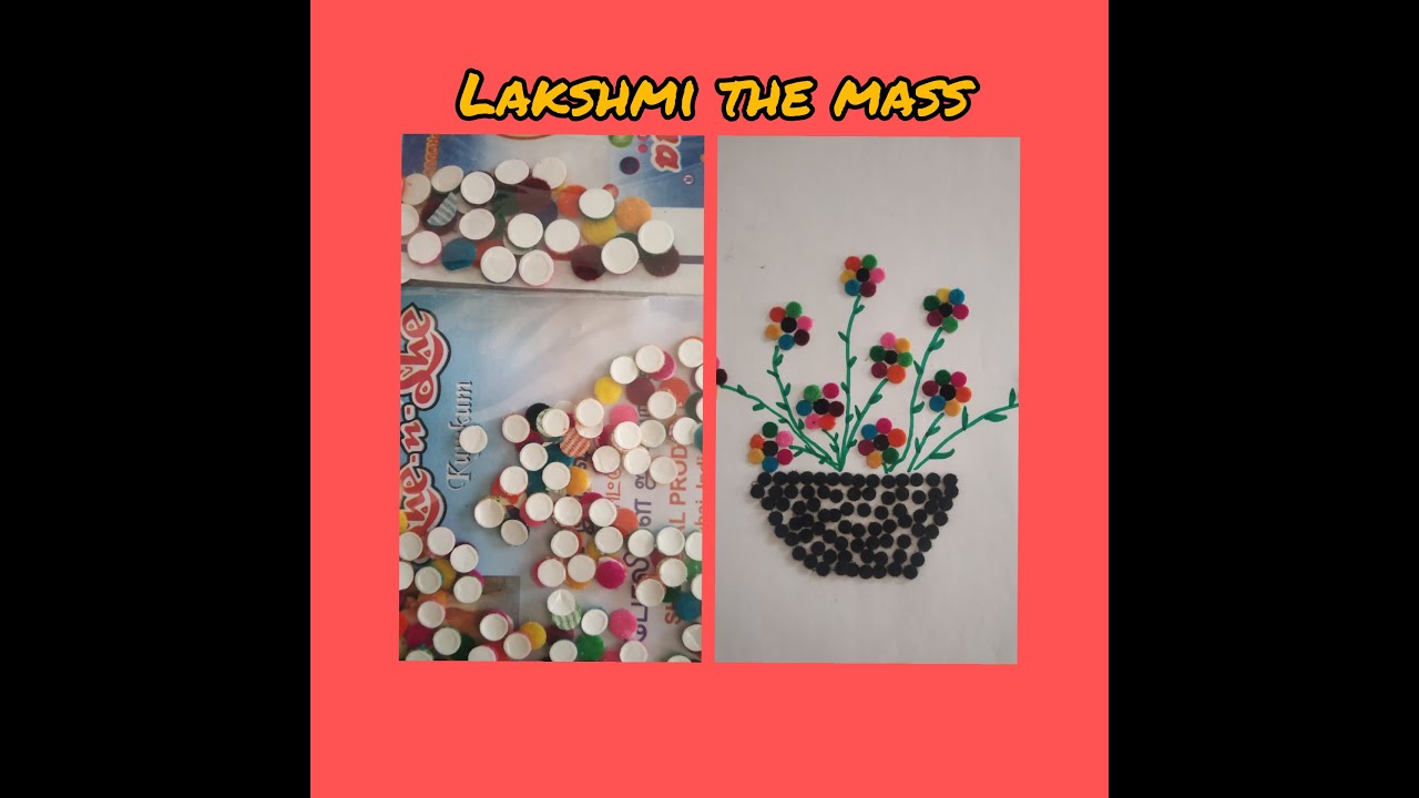 Bindi craft work|Making of flower vase using bindi|Fun activity in ...