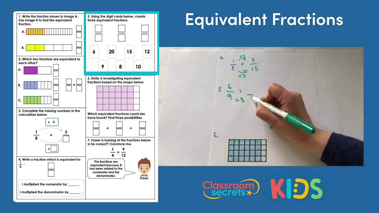 Year 4 Equivalent Fractions Answer Video - YouTube
