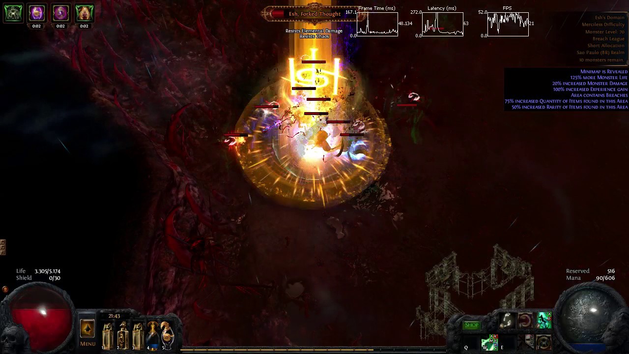 Path Of Exile - Gladiator Dual Wield Max Block(cheap) Esh kill - YouTube