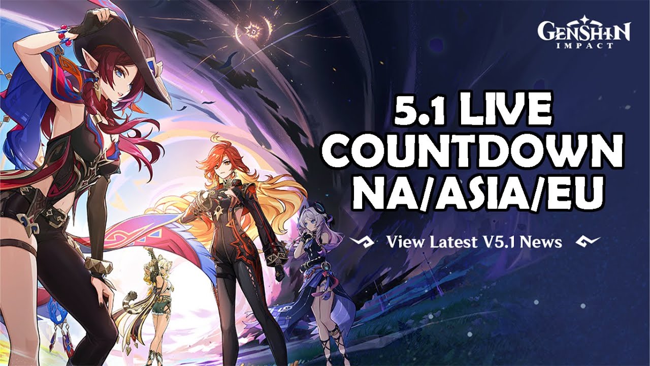 Genshin Impact 5.1 Countdown (ALL SERVERS) | Xilonen Banner Countdown | Genshin Impact 5.1 Live ...