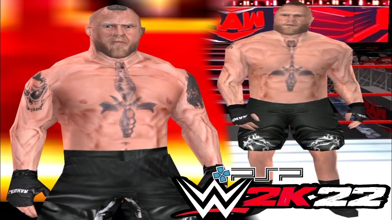 WWE 2K22 PSP, Android/PPSSPP- BROCK LESNAR texture for DON2K21 and BORN ...