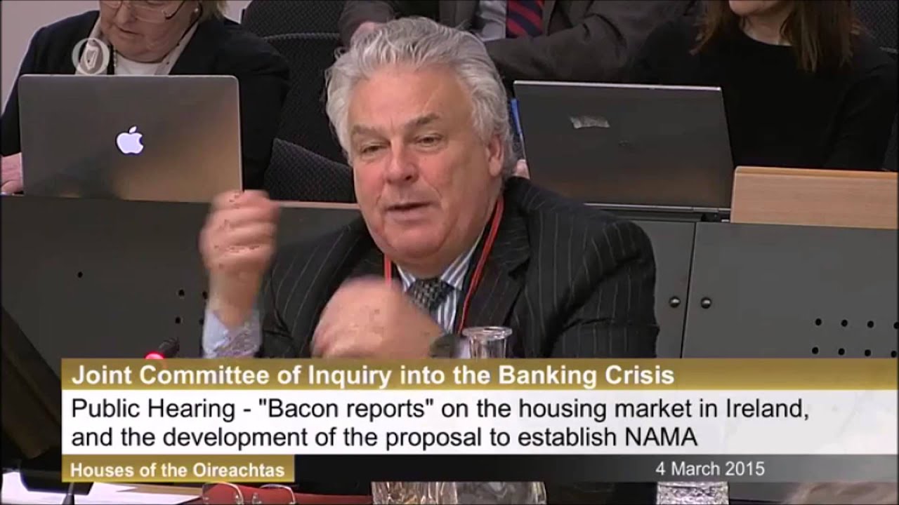 Peter Bacon in the Oireachtas Banking Inquiry - YouTube