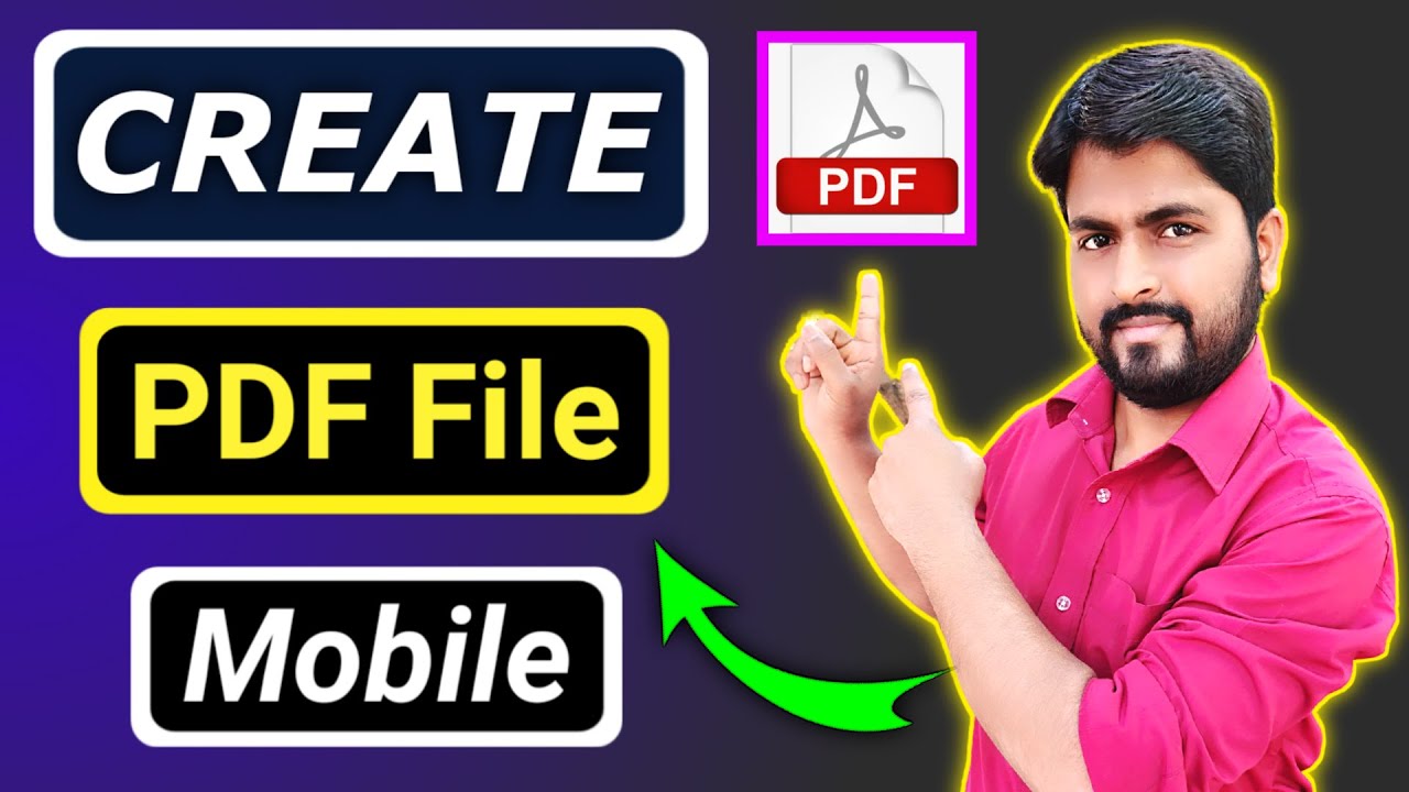 How To Create PDF File In Mobile || Mobile Se PDF File Kaise Banaye ...