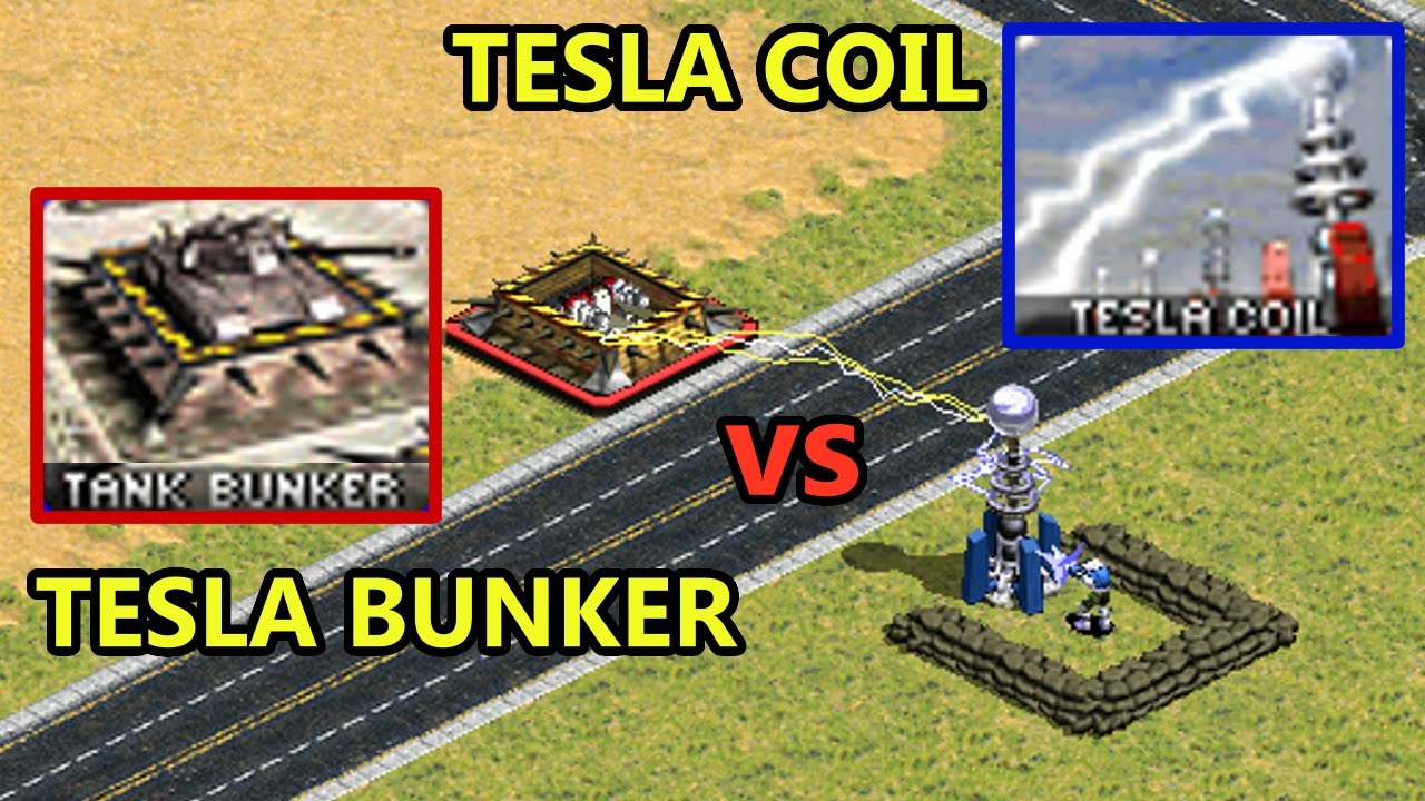 Tesla in Bunker better than Tesla Coil? - Red Alert 2 - YouTube
