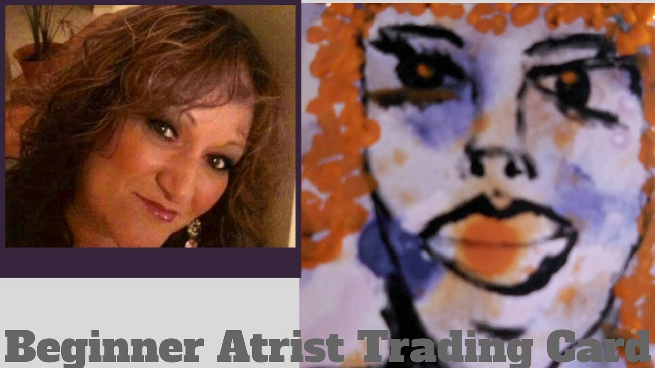 How To Paint Artist Trading Card - YouTube
