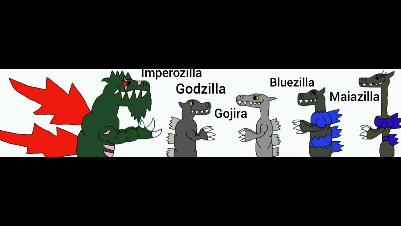 Godzilla, Gojira e Bluezilla juntos com os avós paternos deles (fanart ...