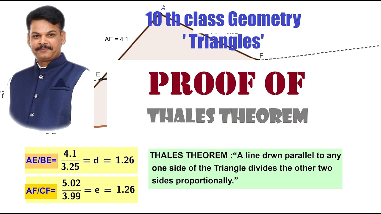 10th class maths | Geometry | Understanding the Proof of Thales Theorem ...